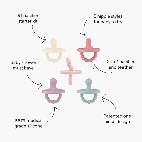 Cutie PAT Kit - Silicone Pacifier & Teether In One – Ryan And Rose